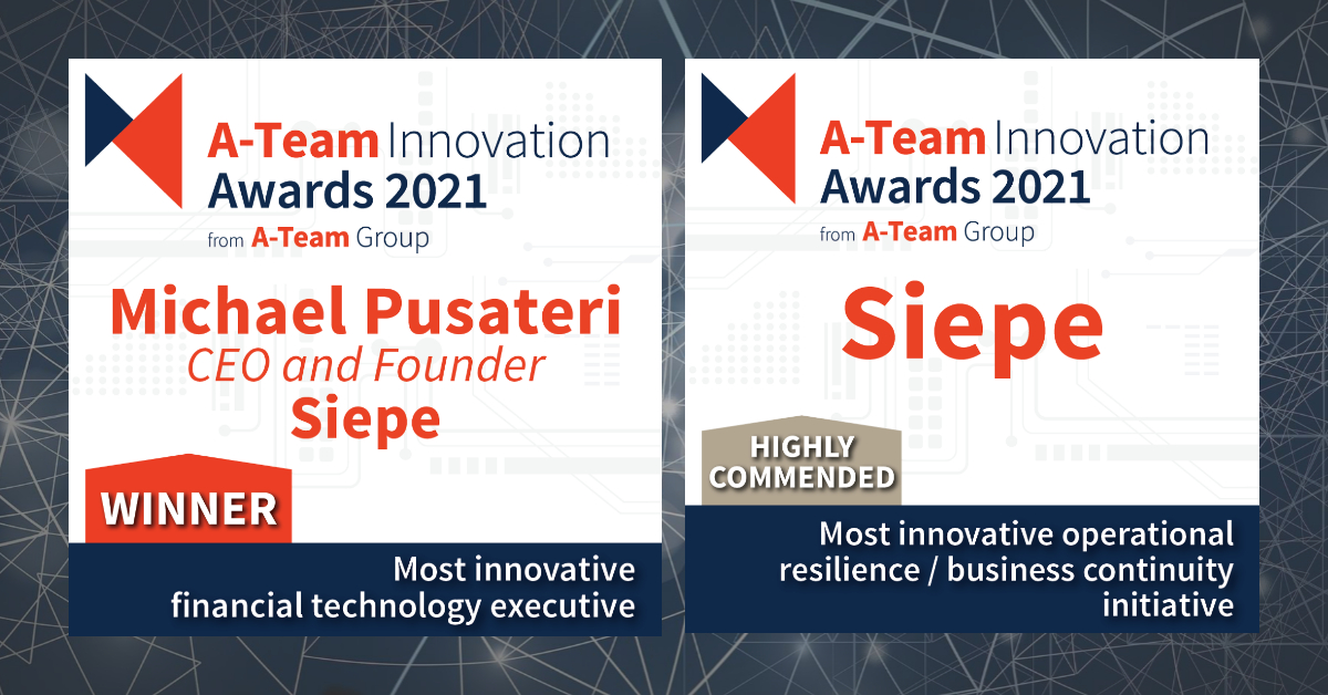 Michael Pusateri Named Most Innovative Financial Technology Executive - Siepe